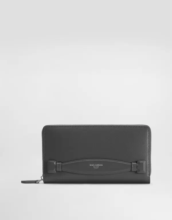 Dolce & Gabbana Zip-around Calfskin Wallet Wallets And Small Leather Goods - Grey
