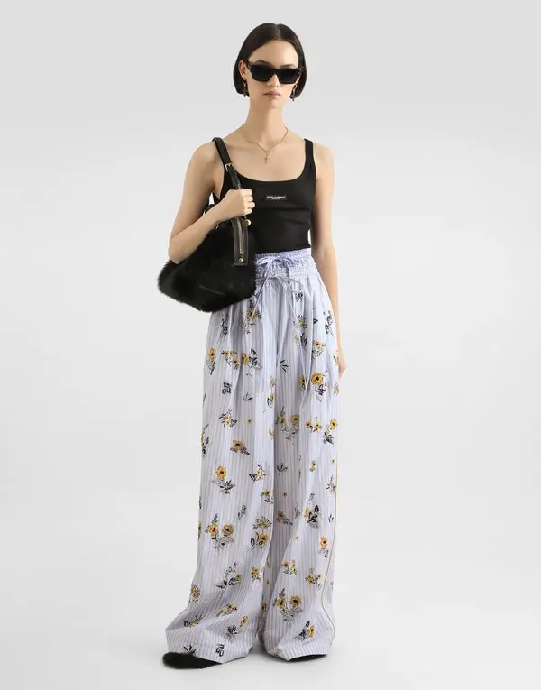 Dolce & Gabbana Ribbed Tank Top Collection Cotton