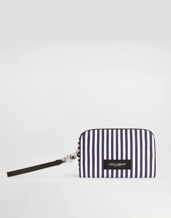 Dolce & Gabbana Striped Poplin Handbag Shoppers