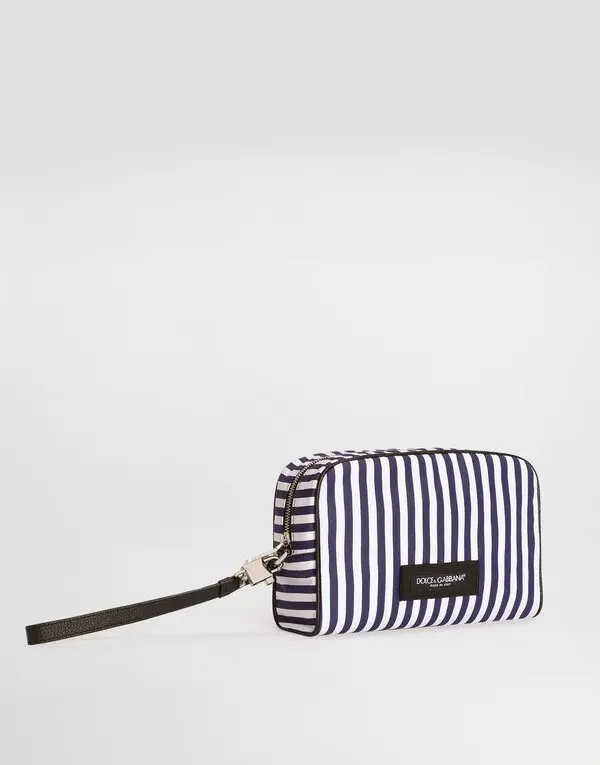 Dolce & Gabbana Striped Poplin Handbag Shoppers
