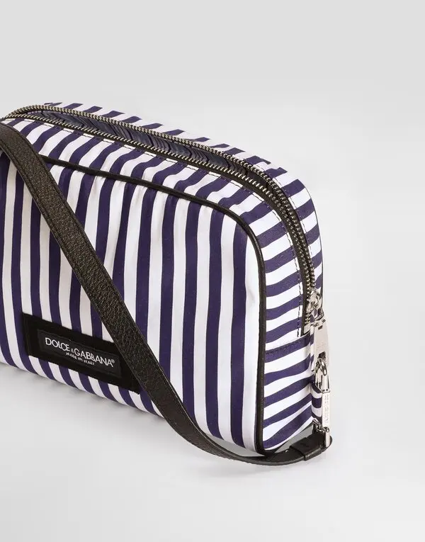 Dolce & Gabbana Striped Poplin Handbag Shoppers