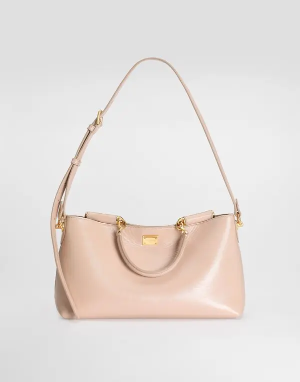 Dolce & Gabbana Vittoria Calfskin Handbag Handbags - Beige