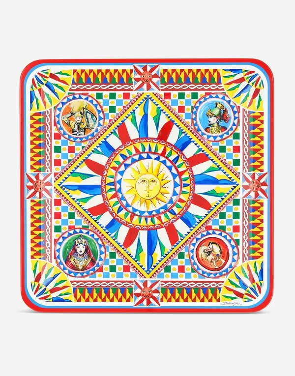 Dolce & Gabbana Wooden Tray Large Square