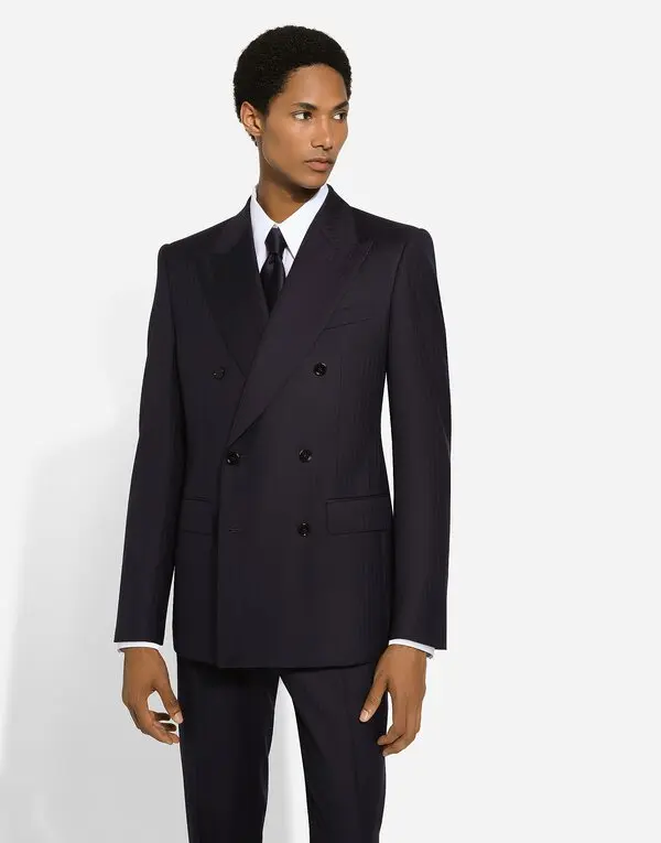 Dolce & Gabbana Double-breasted Wool Sicilia-fit Jacket Suits And Blazers