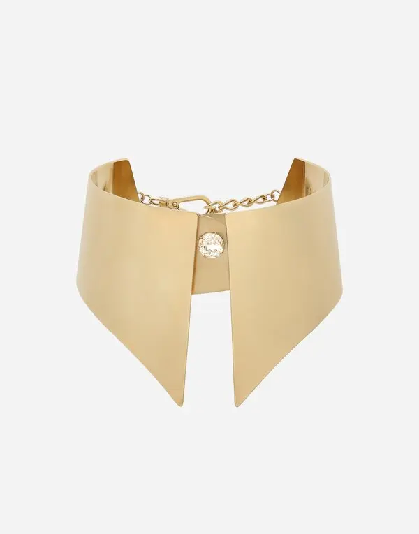 Dolce & Gabbana Rigid Metal Shirt Collar Necklace Bijoux Metal - Gold