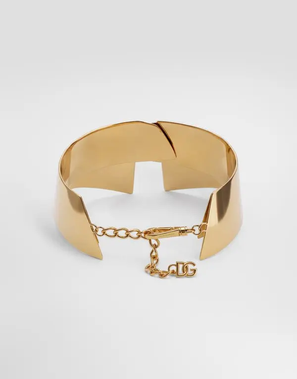 Dolce & Gabbana Rigid Metal Collar Necklace
