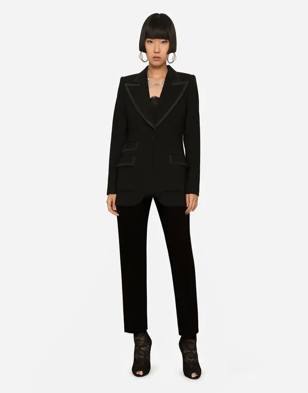 Dolce & Gabbana Single-breasted Twill Turlington Tuxedo Jacket Blazers