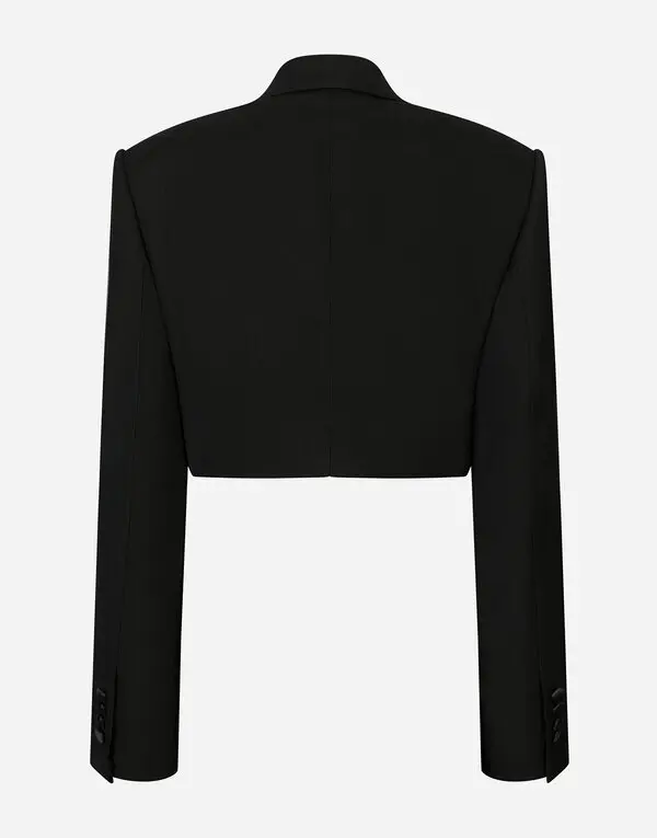 Dolce & Gabbana Short Double Wool Tuxedo Jacket Blazers Wool