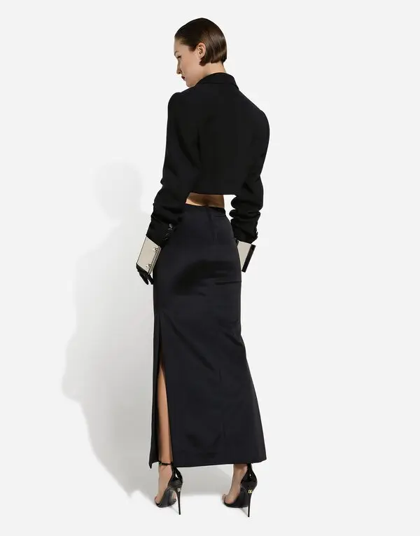 Dolce & Gabbana Short Double Wool Tuxedo Jacket Blazers Wool
