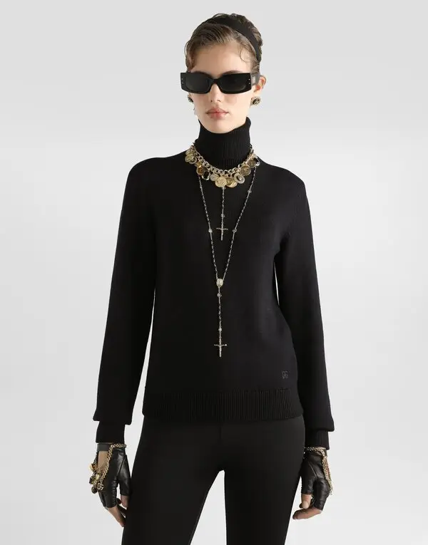 Dolce & Gabbana Wool Turtleneck Pullover - Black