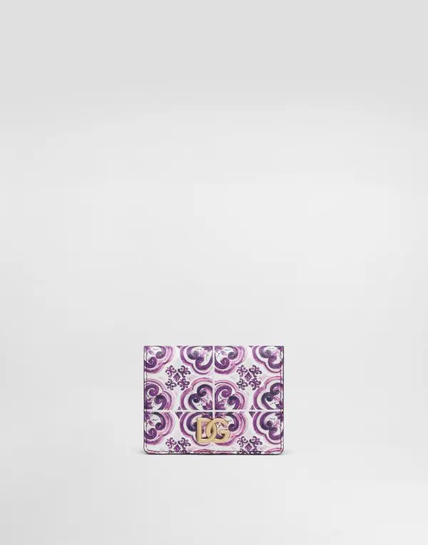 Dolce & Gabbana Majolica-print Continental Calfskin Wallet Wallets And Small Leather Goods - Multicolor