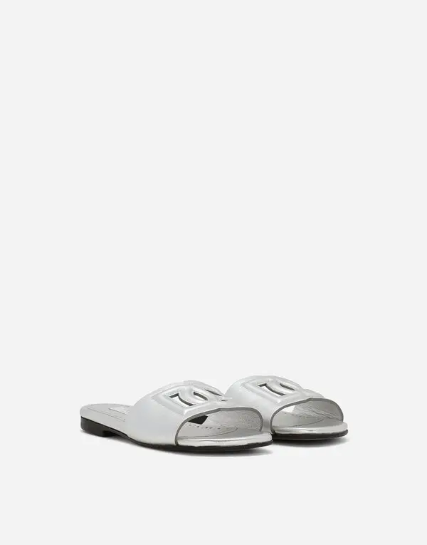 Dolce & Gabbana Foiled Lambskin Sliders