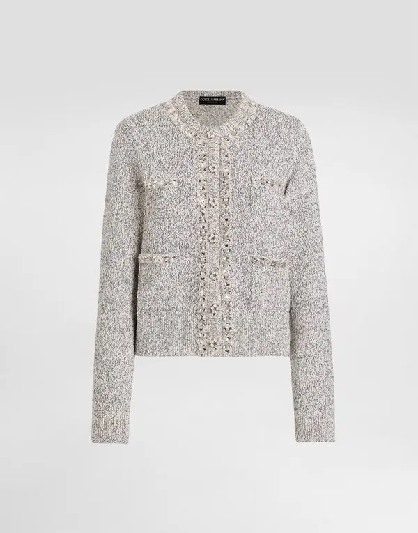Dolce & Gabbana Cotton And Silk Cardigan Sweaters And Cardigans