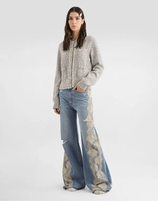 Dolce & Gabbana Cotton And Silk Cardigan Sweaters And Cardigans