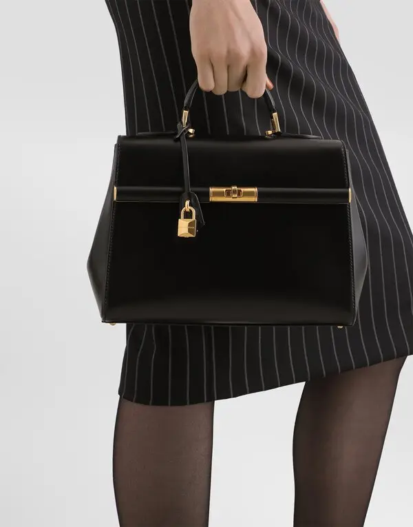 Dolce & Gabbana Marlene Handbag In Palmellato Calfskin Collection - Black