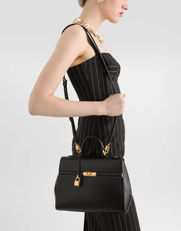 Dolce & Gabbana Marlene Handbag In Palmellato Calfskin Collection - Black