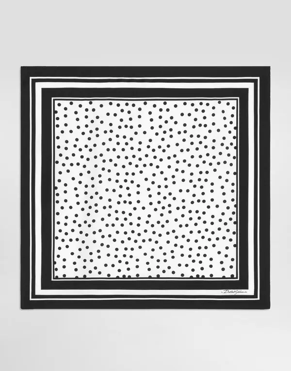 Dolce & Gabbana Polka Dots Silk Twill Scarf 70x70 Scarves And Silks - Multicolor