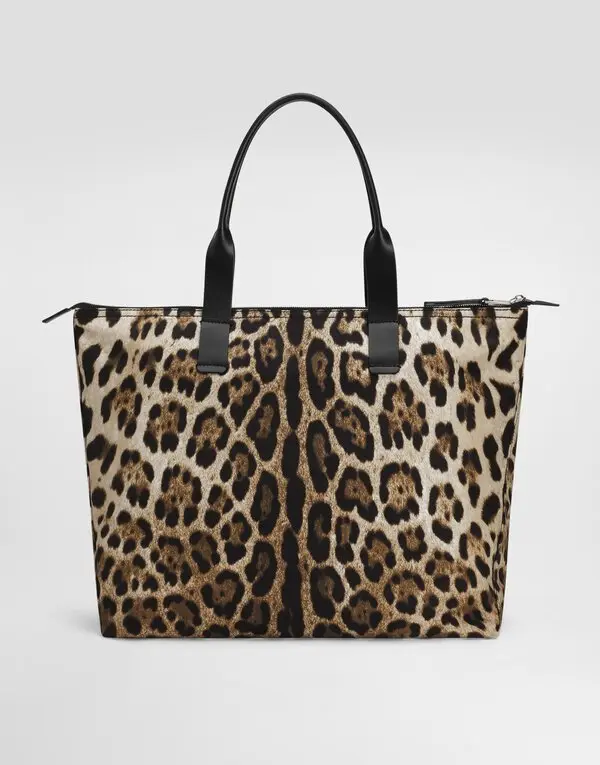 Dolce & Gabbana Nylon Shopper Shoppers Animal