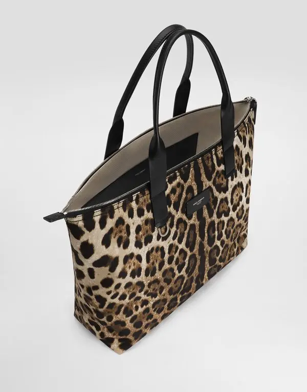 Dolce & Gabbana Nylon Shopper Shoppers Animal