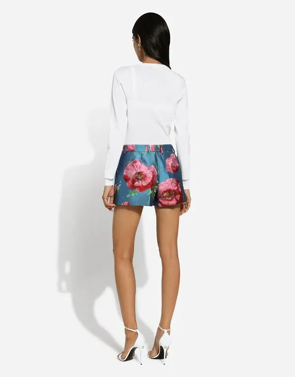 Dolce & Gabbana Silk Round-neck Cardigan Sweaters And Cardigans