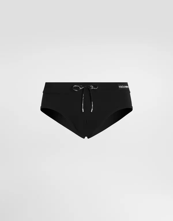 Dolce & Gabbana Swim Briefs With Logo Beachwear - Black