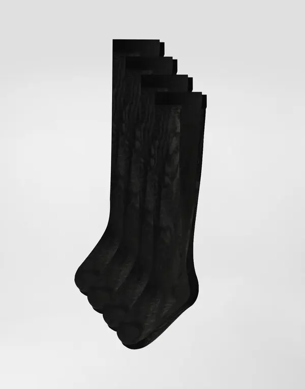 Dolce & Gabbana Dg Logo Nylon Socks Three-pack