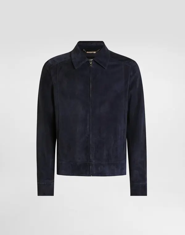Dolce & Gabbana Leather Zipped Jacket Coats And Jackets