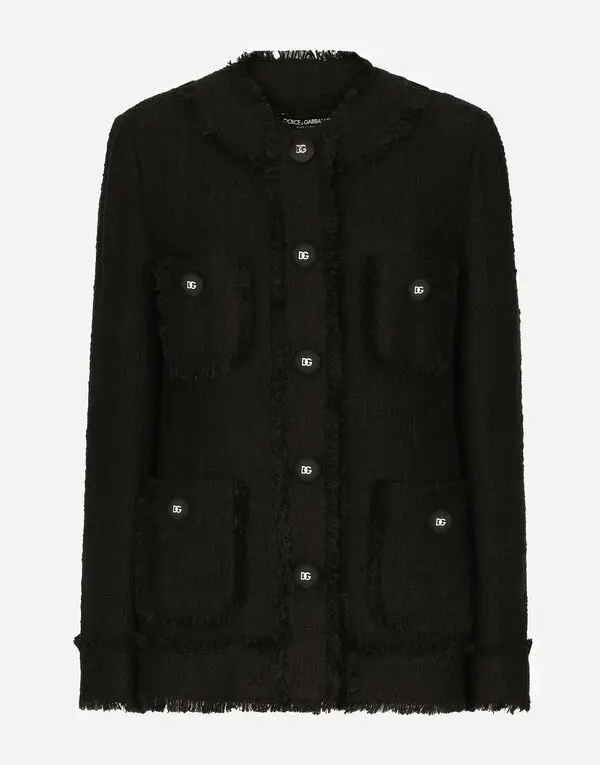 Dolce & Gabbana Single-breasted Tweed Jacket Blazers