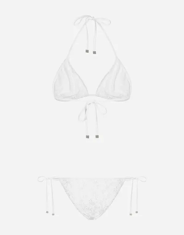 Dolce & Gabbana Broderie Anglaise Triangle Bikini