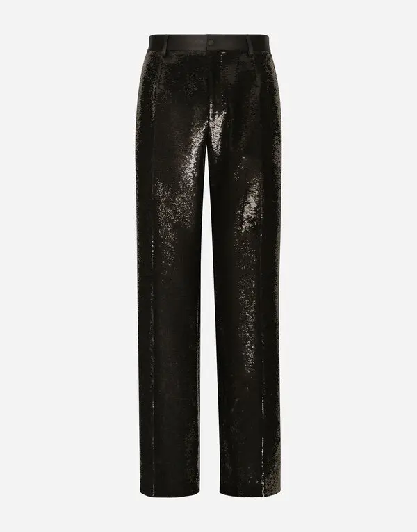 Dolce & Gabbana Sequined Tailored Straight-leg Trousers