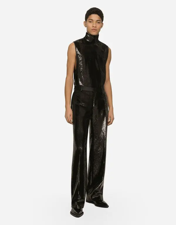 Dolce & Gabbana Sequined Tailored Straight-leg Trousers