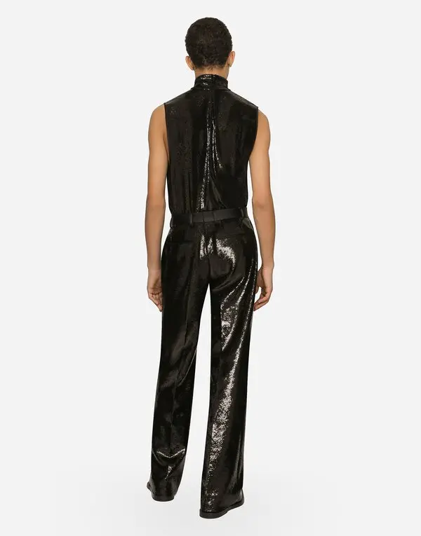 Dolce & Gabbana Sequined Tailored Straight-leg Trousers