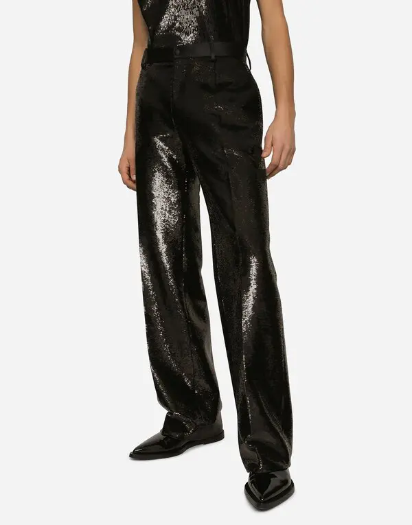 Dolce & Gabbana Sequined Tailored Straight-leg Trousers