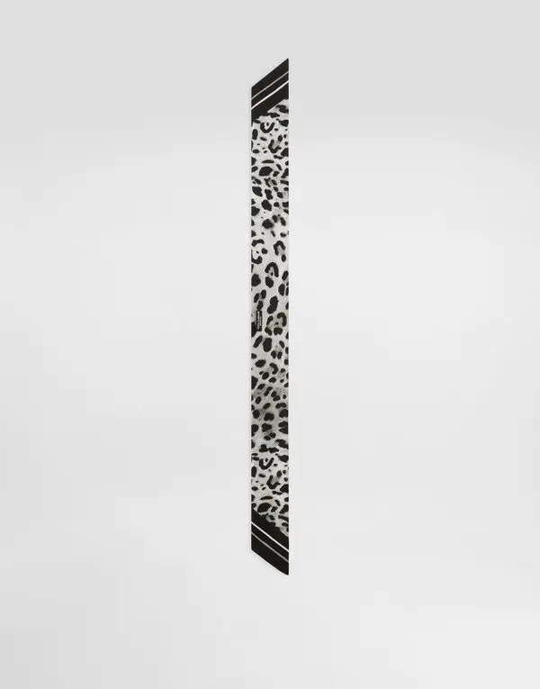 Dolce & Gabbana Leopard- Twill Headscarf Scarves And Silks - Print