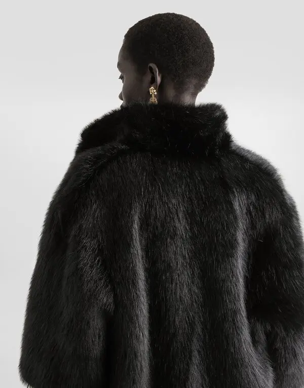 Dolce & Gabbana Faux Fur Jacket Coats And Jackets