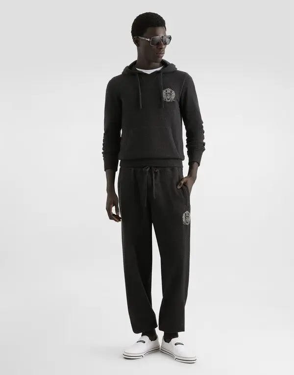 Dolce & Gabbana Smooth Cashmere Sweatshirt Sweaters And Cardigans Gray