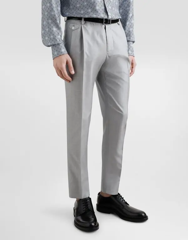 Dolce & Gabbana Deconstructed Single-breasted Silk Suit Suits And Blazers Gray