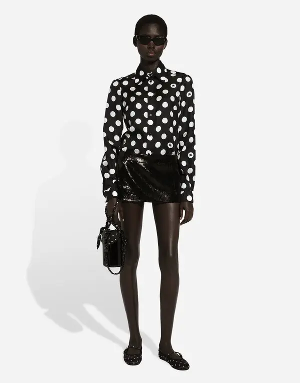 Dolce & Gabbana Miniskirt With Micro-sequin Embellisht Skirts Sequins