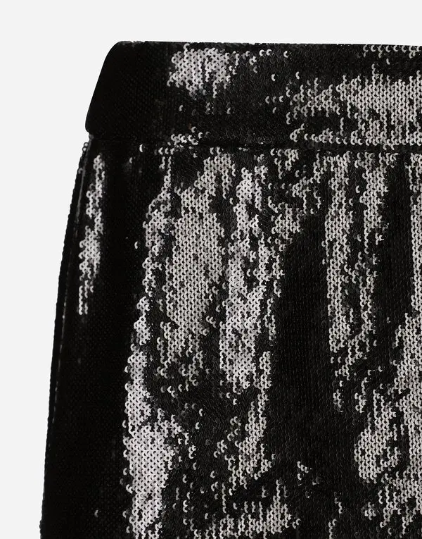 Dolce & Gabbana Miniskirt With Micro-sequin Embellisht Skirts Sequins