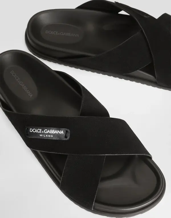 Dolce & Gabbana Calfskin Sandals - Black