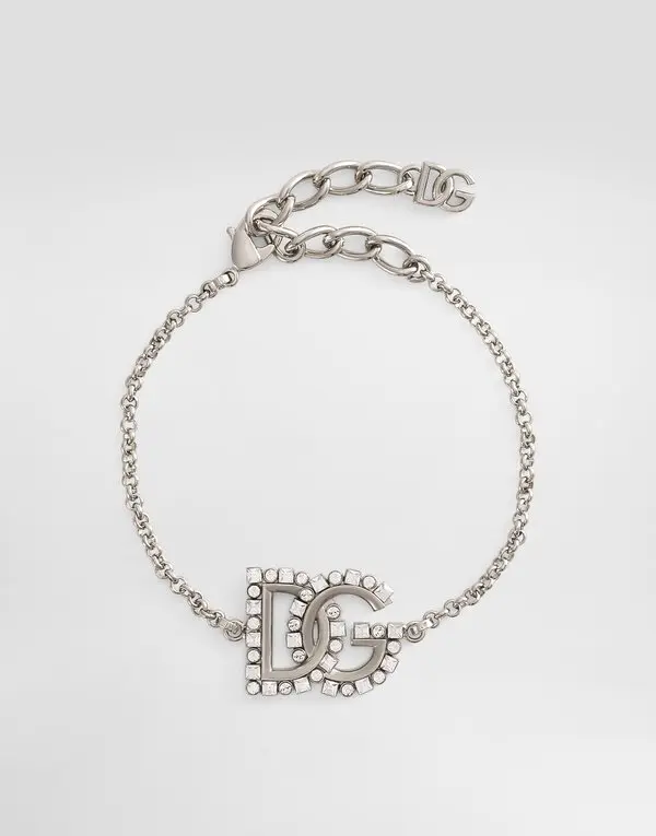 Dolce & Gabbana Fine Link Bracelet With Dg Logo Bijoux Metal - Silver