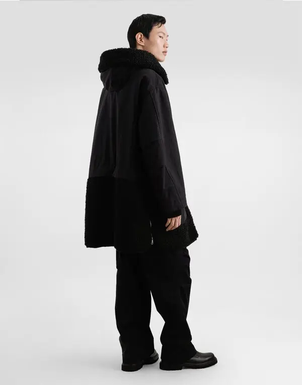 Dolce & Gabbana Waxed Long Down Jacket Coats And Jackets
