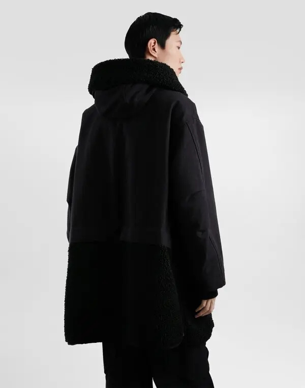 Dolce & Gabbana Waxed Long Down Jacket Coats And Jackets
