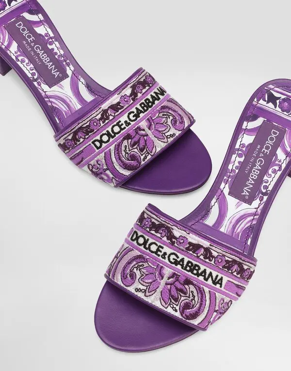 Dolce & Gabbana Ciabatta Flat Slides And Mules - Multicolor