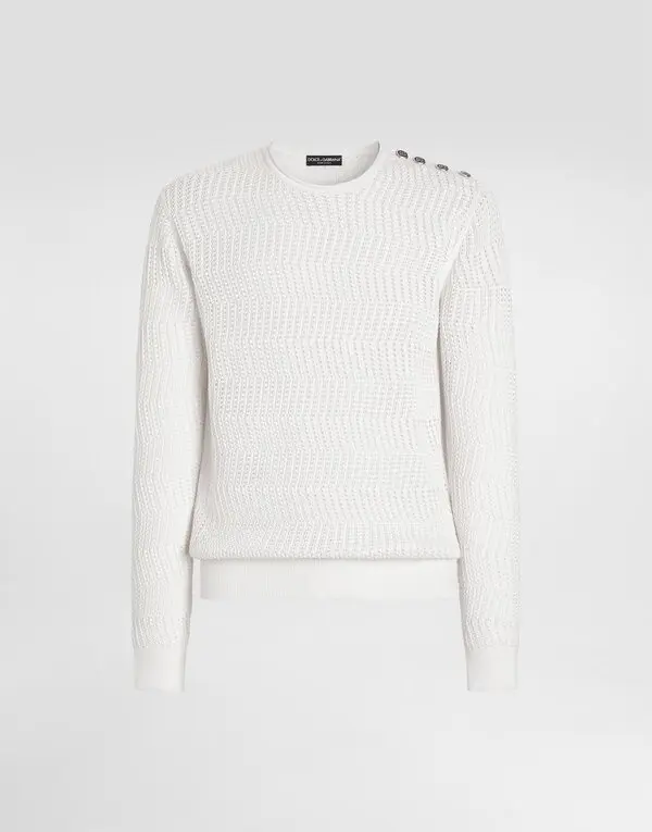 Dolce & Gabbana Girocollo Con Botton Sweaters And Cardigans