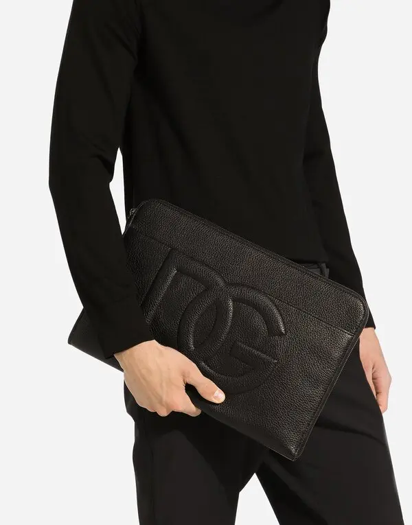 Dolce & Gabbana Large Deerskin Pouch Briefcase And Clutches