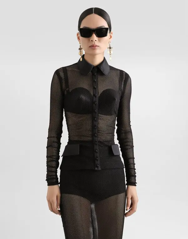 Dolce & Gabbana Mesh Shirt Jacket Blazers