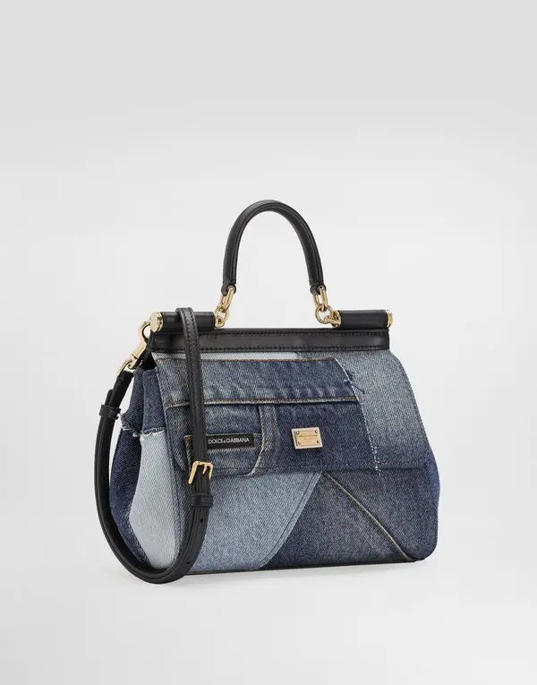 Dolce & Gabbana Small Sicily Bag In Patchwork And Calfskin Handbags