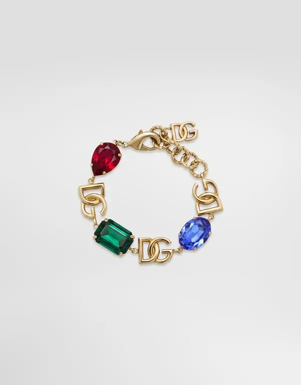 Dolce & Gabbana Dg Logo Embellished Link Bracelet - Multicolor