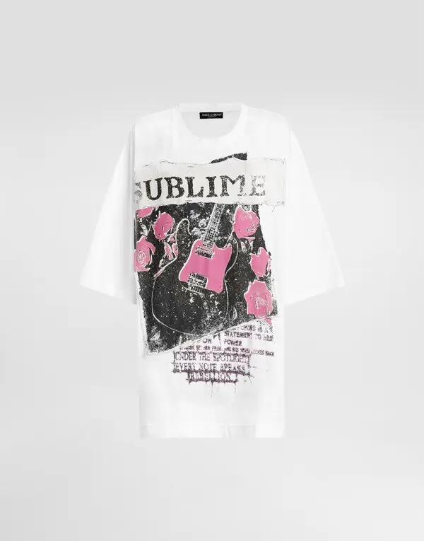 Dolce & Gabbana Jersey T-shirt With Print T-shirts And Sweatshirts Multi-colored - Multicolor